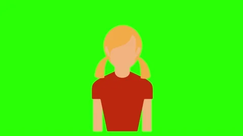 green screen , avatar,girl | Stock Video | Pond5