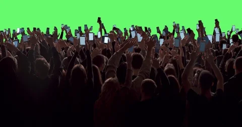 GREEN SCREEN Back view huge crowd of peo... | Stock Video | Pond5