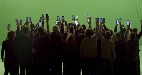 GREEN SCREEN Back view huge crowd of peo... | Stock Video | Pond5