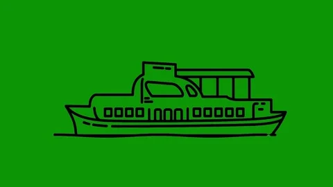 Black Outline Boat Stock Videos – Royalty-Free HD & 4K Videos