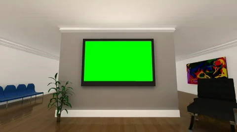 Green Screen Background Interior Office | Stock Video | Pond5
