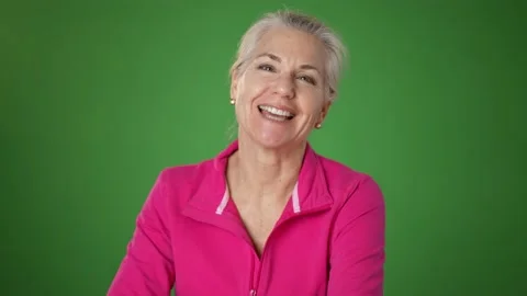 Green Screen background with portrait sm... | Stock Video | Pond5