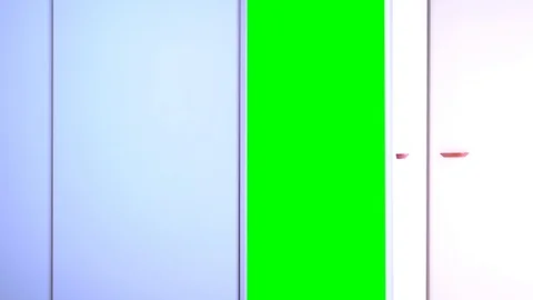 Green screen behind the door that opens | Stock Video | Pond5