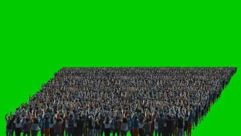Green Screen: Big Crowd of People Having... | Stock Video | Pond5