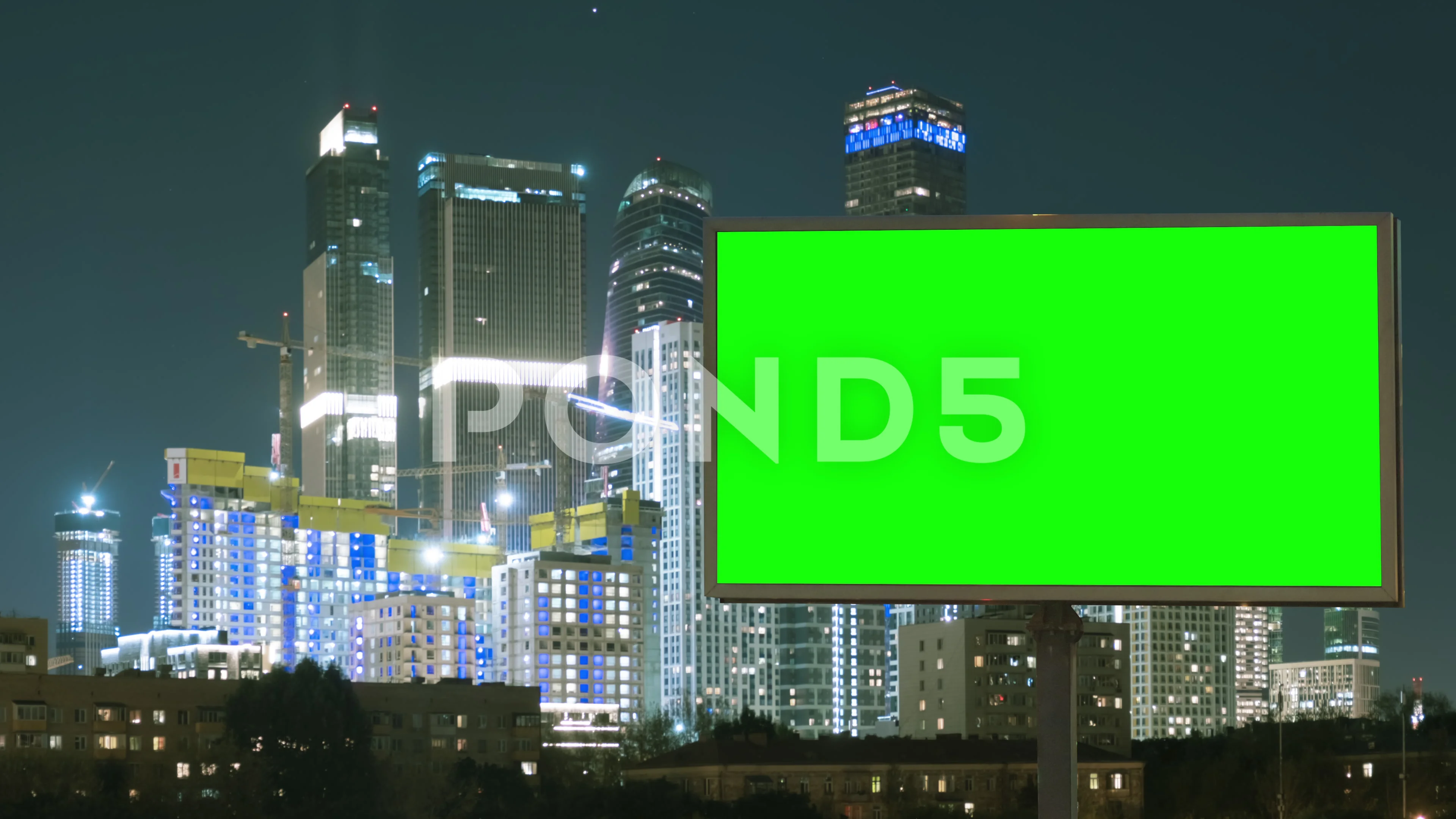 Cityscape Neon Green