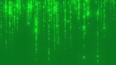 Green Screen Binary Matrix Code Falling ... | Stock Video | Pond5