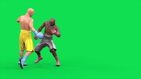 Green Screen Boxers Fight in the Ring, B... | Stock Video | Pond5