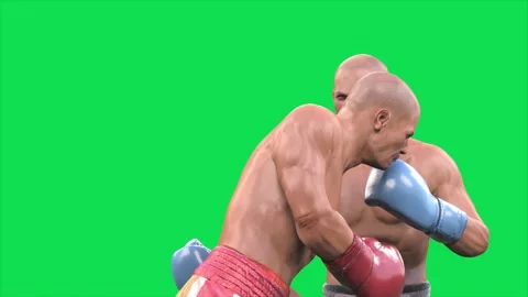 Green Screen Boxers Fight in the Ring, c... | Stock Video | Pond5