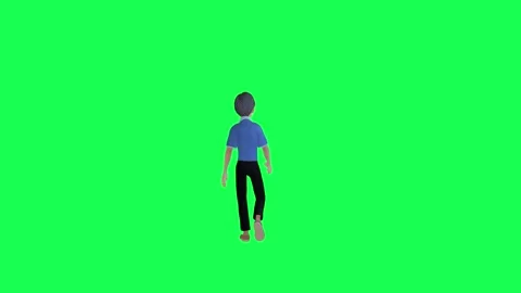 Green screen boy walking isolated chroma... | Stock Video | Pond5