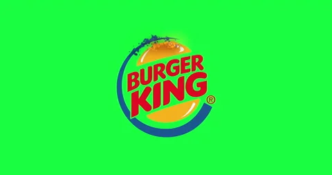 Green screen burger king logo animation. | Stock Video | Pond5