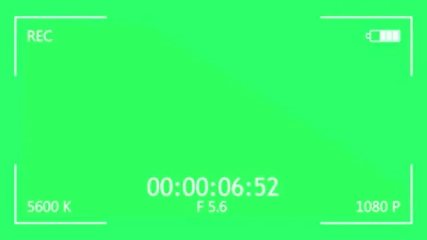 green screen camera viewfinder with time... | Stock Video | Pond5