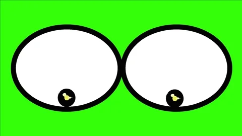 Green screen cartoon animation of eyes g... | Stock Video | Pond5