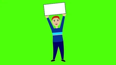 green screen character animation of a ma... | Stock Video | Pond5