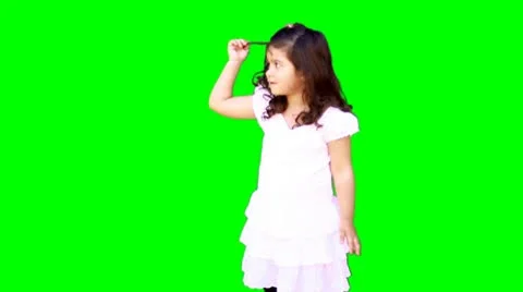 Green Screen Child Dance happy girl smil... | Stock Video | Pond5
