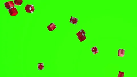 Green screen Christmas gift present rain... | Stock Video | Pond5