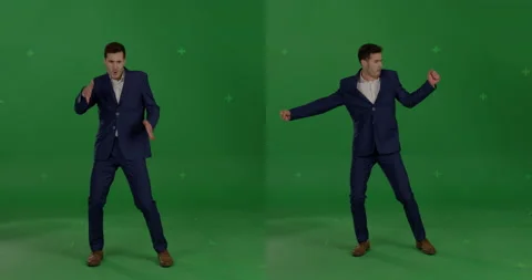 GREEN SCREEN CHROMA KEY Man in formal we... | Stock Video | Pond5