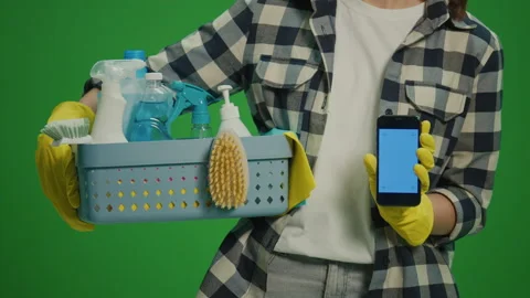 Green Screen. Close-up of the Cleaning P... | Stock Video | Pond5