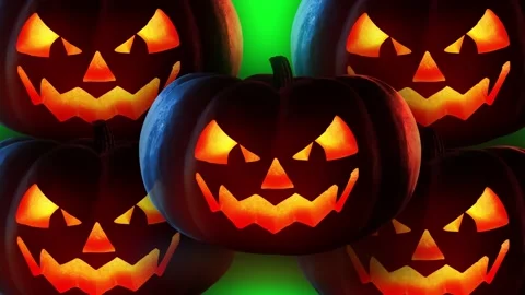 green screen close up of five pumpkins f... | Stock Video | Pond5