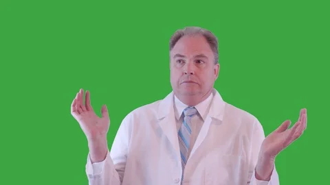 Green screen clueless doctor holding han... | Stock Video | Pond5