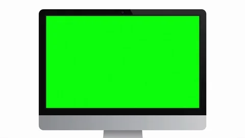 Green Screen Computer iMac Display, Offi... | Stock Video | Pond5