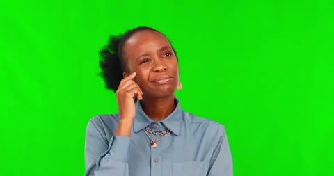 Green screen, confused and thinking by b... | Stock Video | Pond5