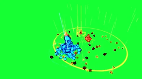 Green Screen Cosmic Eruption and Debris ... | Stock Video | Pond5