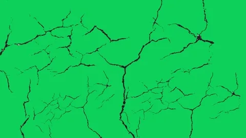 Green Screen cracks of wall, road cracks... | Stock Video | Pond5