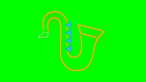 Green screen | croma key Animation saxop... | Stock Video | Pond5