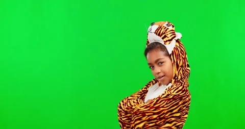 Green screen, crossed arms and child wit... | Stock Video | Pond5