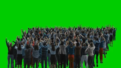 Crowd Cheering Green Screen Stock Video Footage | Royalty Free Crowd ...