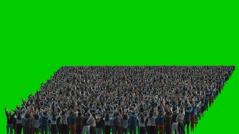 Green Screen: Crowd of People Having Fun... | Stock Video | Pond5
