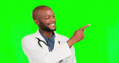 Green screen doctor, face and black man ... | Stock Video | Pond5