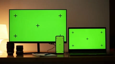 green screen with dots for tracking move... | Stock Video | Pond5