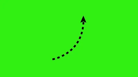 Green screen dotted arrow animation | Stock Video | Pond5