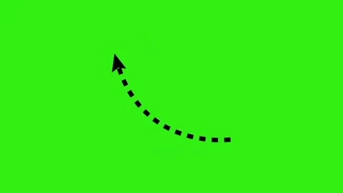 Green screen dotted arrow animation | Stock Video | Pond5