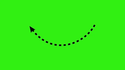 Green screen dotted arrow animation | Stock Video | Pond5