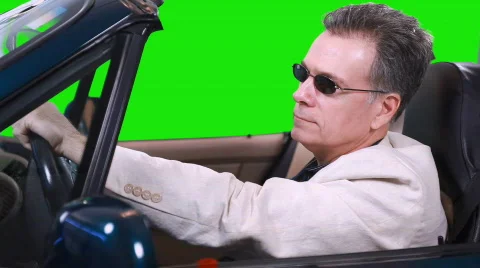 green screen driving talking on cell | Stock Video | Pond5