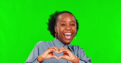 Green screen, face and excited black wom... | Stock Video | Pond5