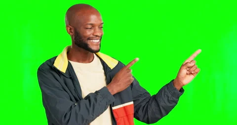 Green screen face, studio and happy man ... | Stock Video | Pond5