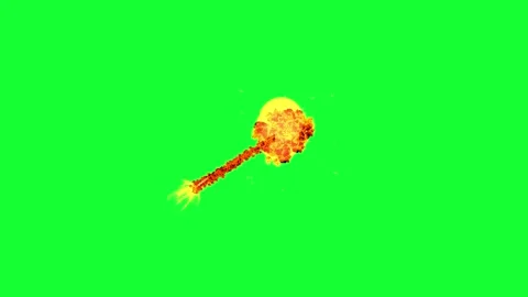 Green Screen Fiery Missile Trail Explosi... | Stock Video | Pond5