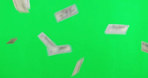 Green screen, finance and cash falling, ... | Stock Video | Pond5