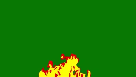 A green screen with fire on it red poke... | Stock Video | Pond5