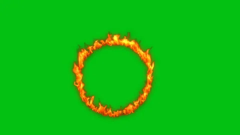 Green Screen Fire Ring | Stock Video | Pond5
