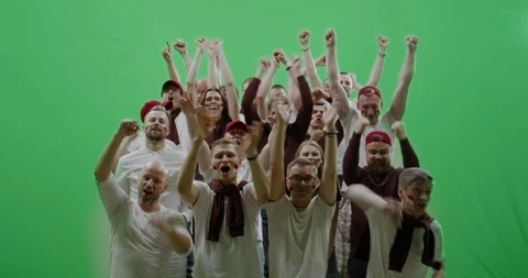 GREEN SCREEN Front view group of people ... | Stock Video | Pond5