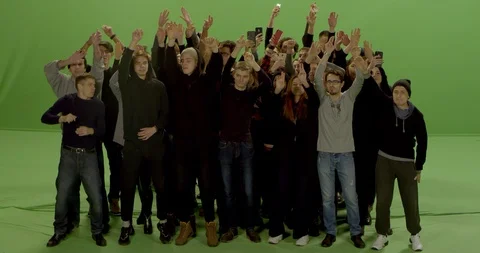 Audience Crowd Green Screen Stock Video Footage | Royalty Free Audience ...