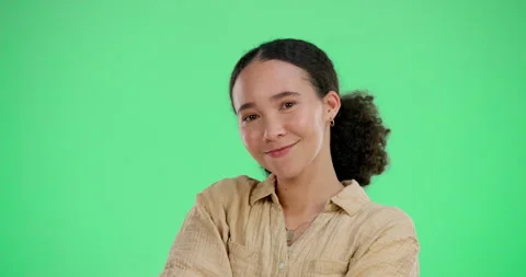 Green screen, gesture and woman with pea... | Stock Video | Pond5