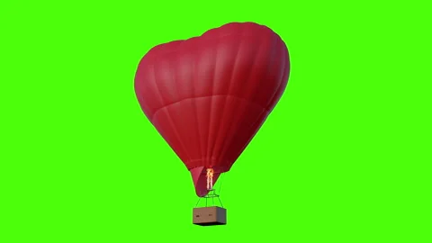 Green Screen. Hot air balloon in the sha... | Stock Video | Pond5