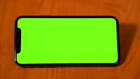 Green Screen Iphone X Mock Up On Table | Stock Video | Pond5
