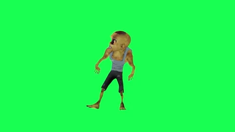 Green screen isolated 3d zombie dancing ... | Stock Video | Pond5