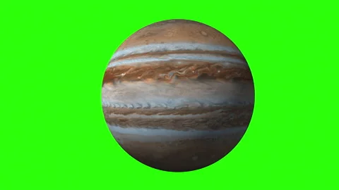 Green Screen Jupiter Rotating in Space w... | Stock Video | Pond5